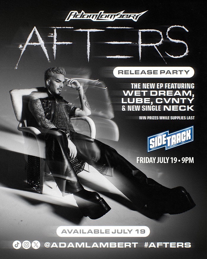 Adam Lambert Ad-Mat - Sidetrack Chicago